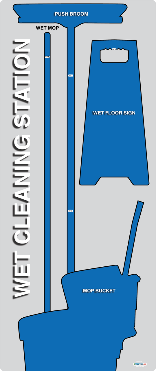 5S Shadow Board Housekeeping Cleaning Station - Free Shipping