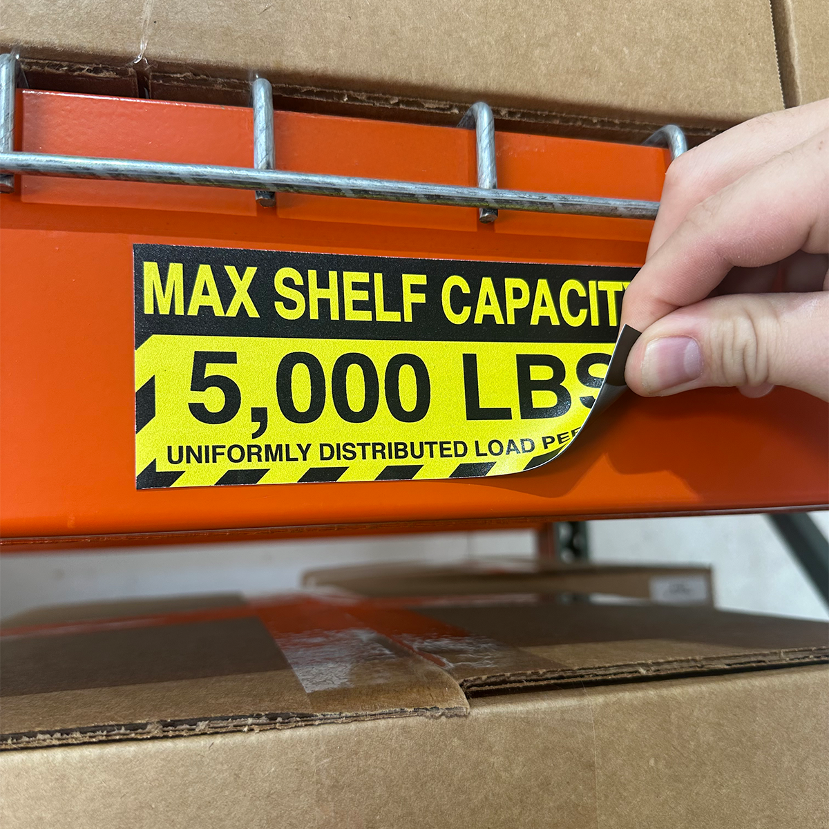 Max Load Shelf Labels Yellow (Custom Printed ) 25 PK - 5S Supplies LLC