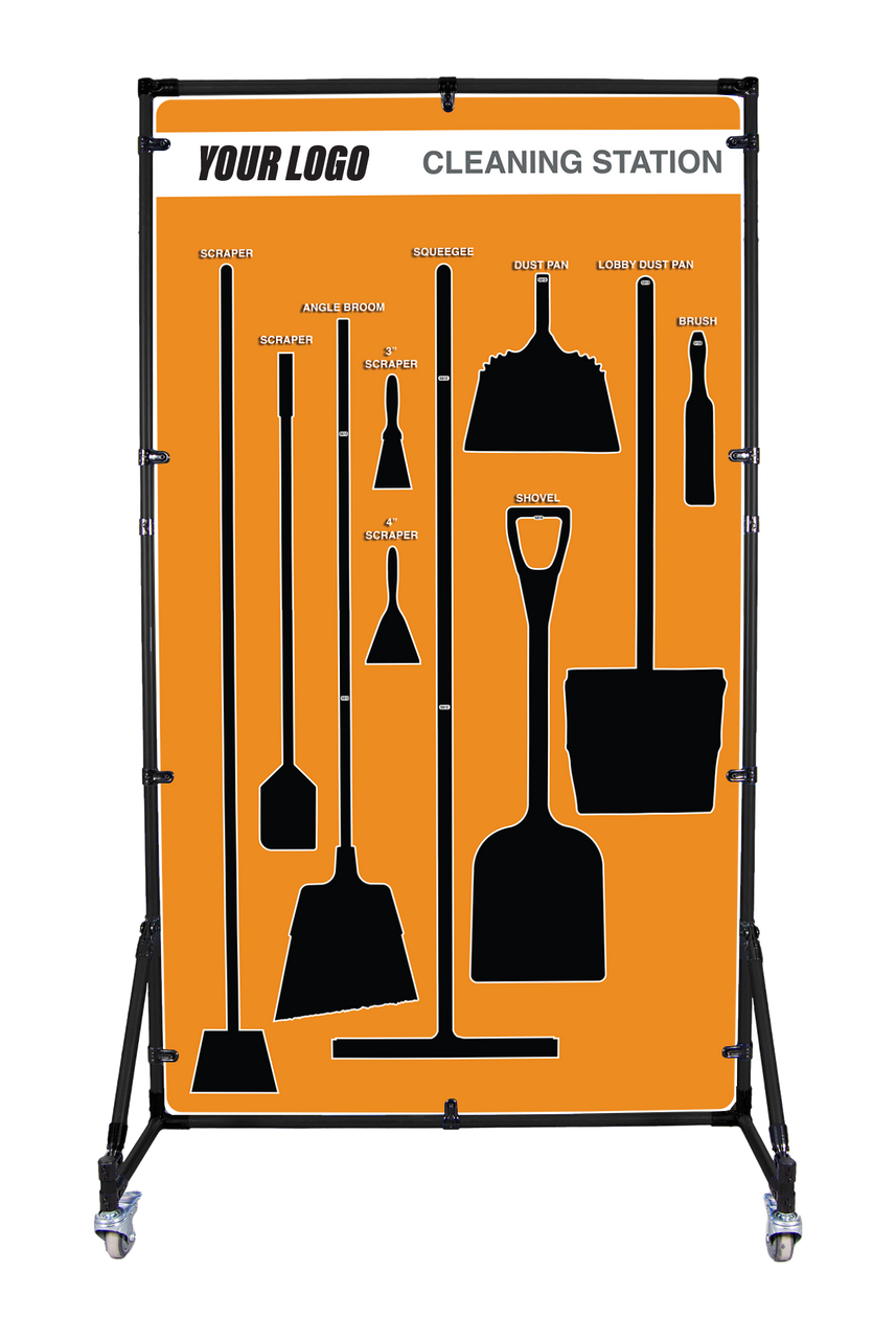 Custom Printed 5S Cleaning Station Shadow Boards | 5S Supplies