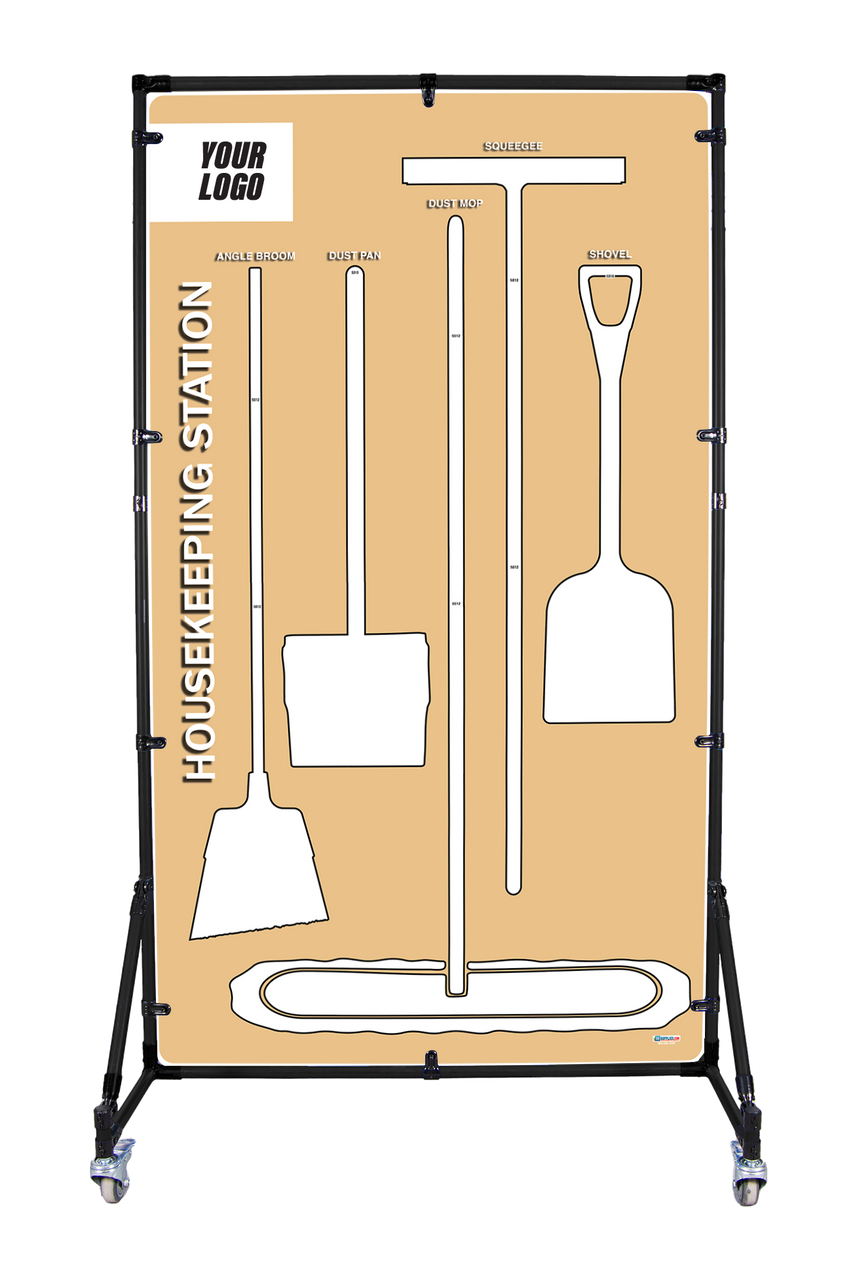 Custom Printed 5S Cleaning Station Shadow Boards | 5S Supplies