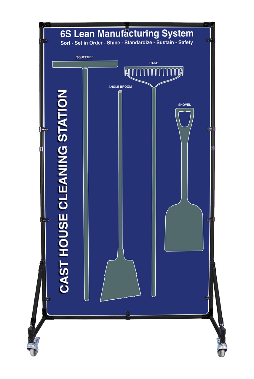 Custom Printed 5S Cleaning Station Shadow Boards | 5S Supplies