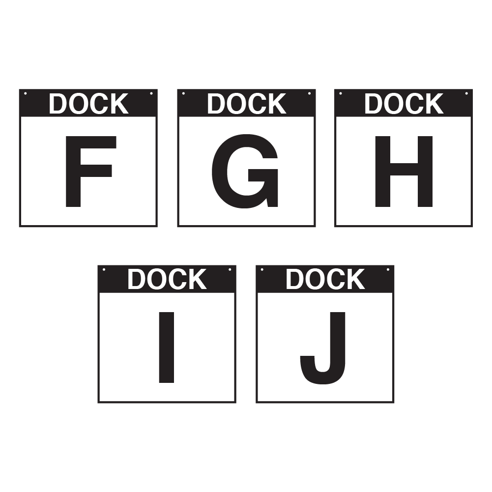 Loading Dock Sign - Docks F-J - 5S Supplies LLC