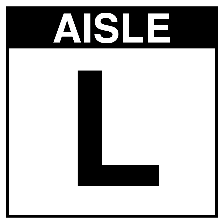 Warehouse Aisle Sign - Aisle L - 5S Supplies LLC
