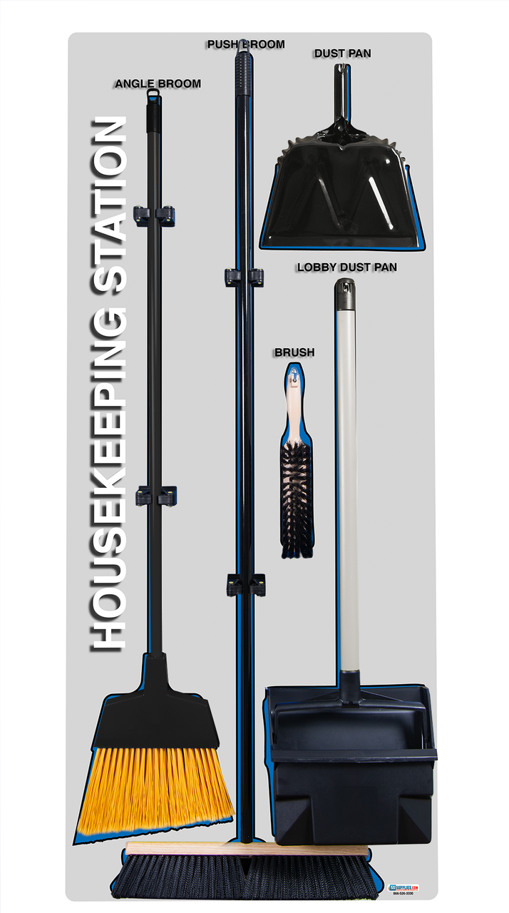 5S Shadow Board Housekeeping Cleaning Station - Free Shipping