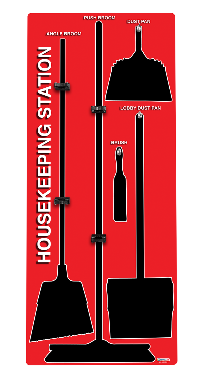 5S Shadow Board Housekeeping Cleaning Station - Free Shipping