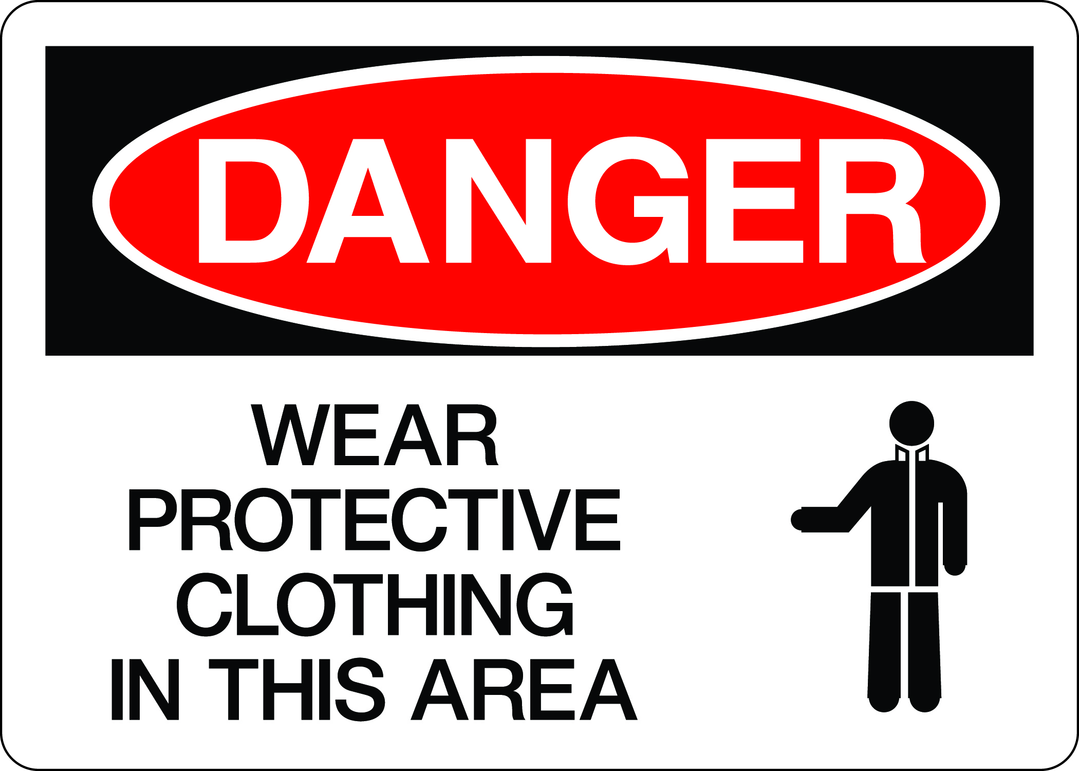 Danger Sign - Wear Protective Clothing in this Area - 5S Supplies LLC