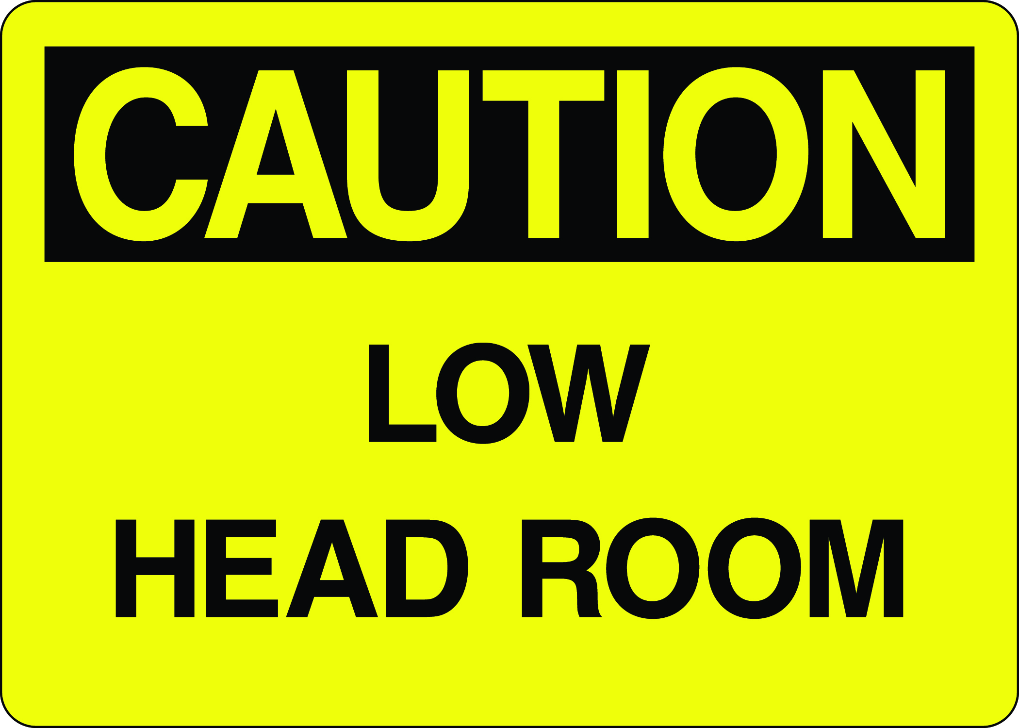 Caution Sign - Low Head Room - 5S Supplies LLC
