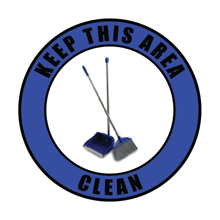 Floor Sign - Keep Area Clean - 5S Supplies LLC