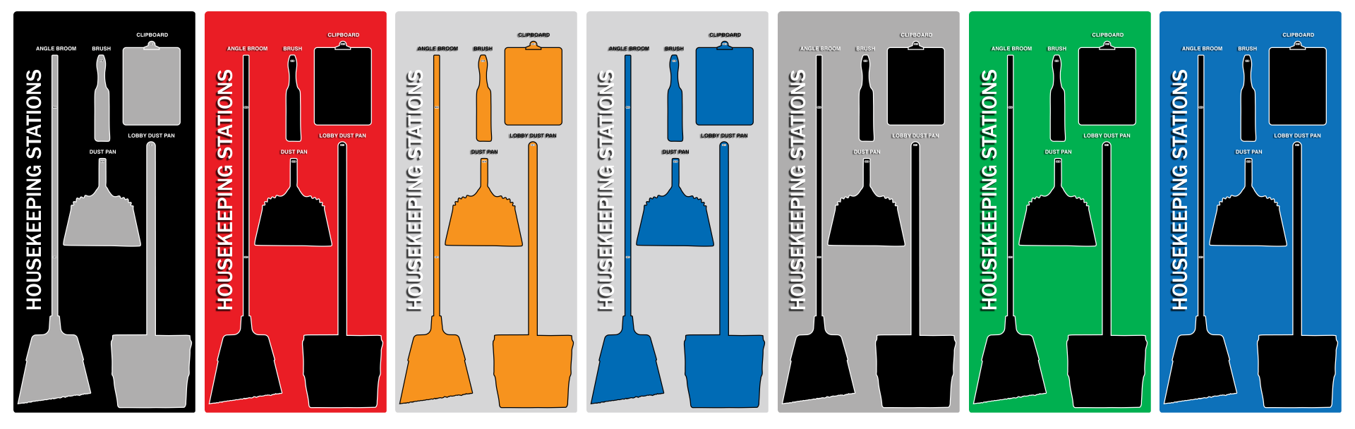 5S Housekeeping Shadow Board Cleaning Station - Free Shipping