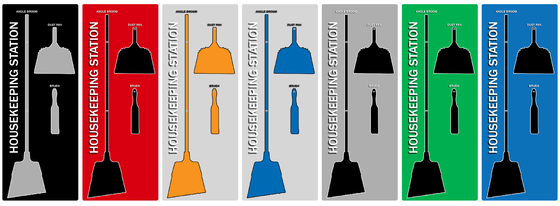 5S Housekeeping Shadow Board Cleaning Station - Free Shipping