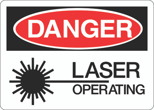 Danger Sign -Laser Operating Wear Eye Protection - 5S Supplies LLC