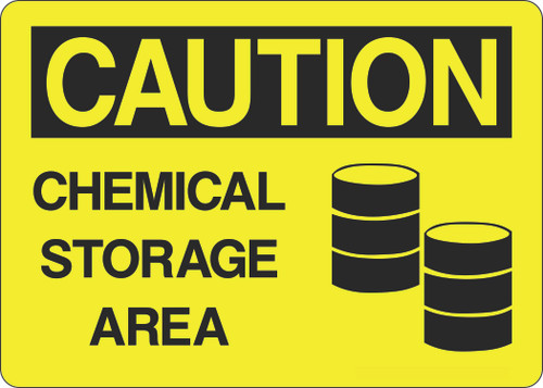 Caution Sign - Chemical Storage Area - 5S Supplies LLC