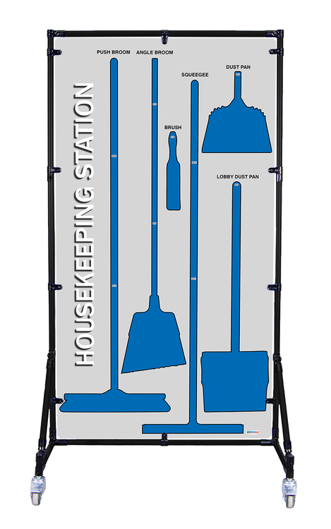 5S Housekeeping Shadow Board Cleaning Station - Free Shipping