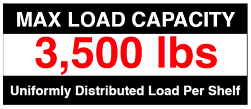 Max Load Capacity Label (25 Pack) Custom Printed - 5S Supplies LLC