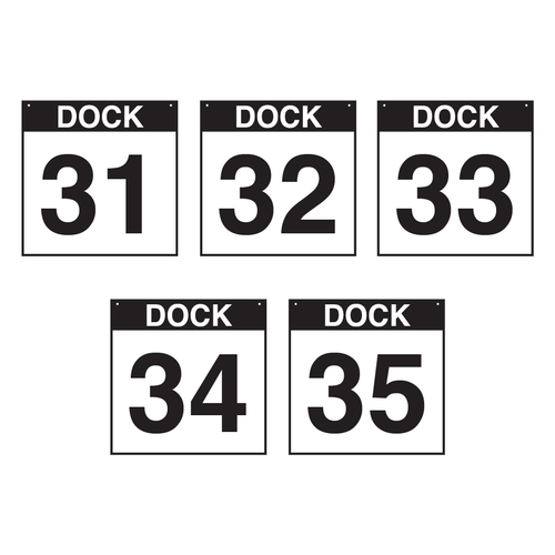Loading Dock Sign - Docks 31-35 - 5S Supplies LLC