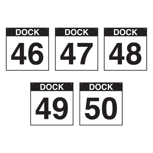 Loading Dock Sign - Docks 46-50 - 5S Supplies LLC