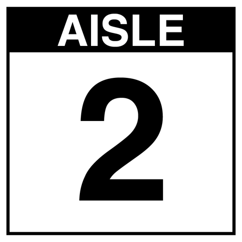 Warehouse Aisle Sign - Aisle 2 - 5S Supplies LLC