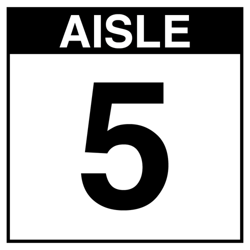 Warehouse Aisle Sign - Aisle 5 - 5S Supplies LLC