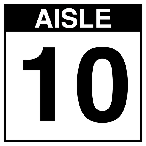 Warehouse Aisle Sign - Aisle 10 - 5S Supplies LLC