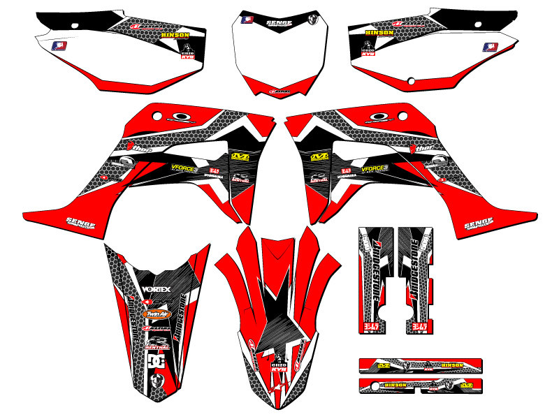 Honda CRF 125F Dirt Bike Graphics Kit - PODIUM | SENGE GRAPHICS INC