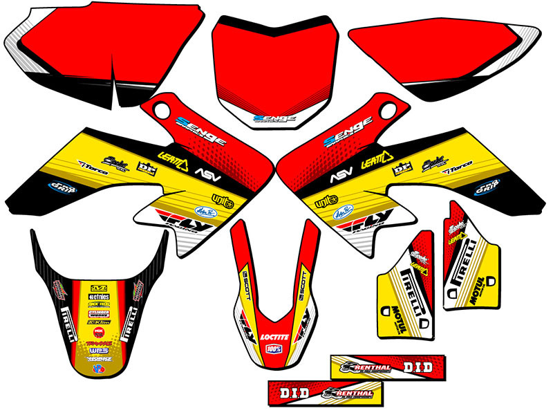 Honda CRF 50F Dirt Bike Graphics Kit - RICOCHET | SENGE GRAPHICS INC