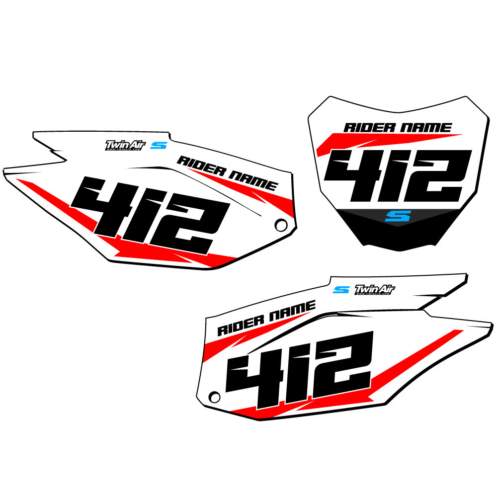 Racing Gray Car & Truck Decals/Stickers MxNumbers Custom MX ATV Number ...