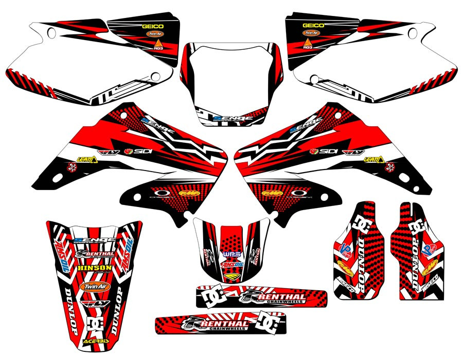 Honda CR 125R Dirt Bike Graphics Kit - MAYHEM | SENGE GRAPHICS INC