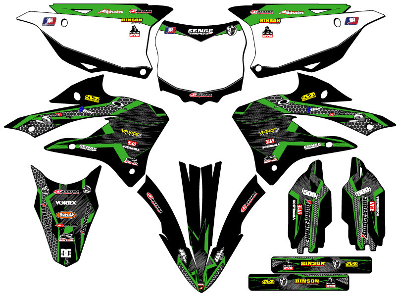Kawasaki KX 85 Dirt Bike Graphics Kit - PODIUM | SENGE GRAPHICS INC