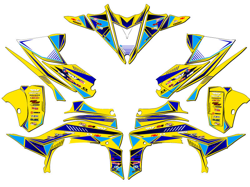 Yamaha YFZ 450 ATV Graphics Kit - SURGE | SENGE GRAPHICS INC