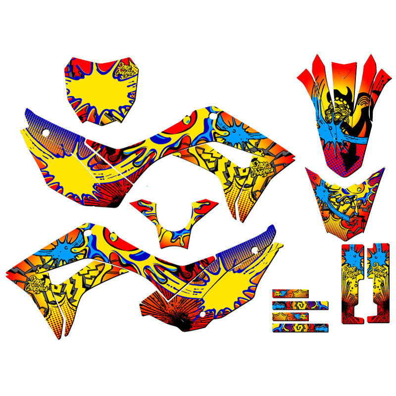 Honda CRF 110 Dirt Bike Graphics Kit - ZANY | SENGE GRAPHICS INC