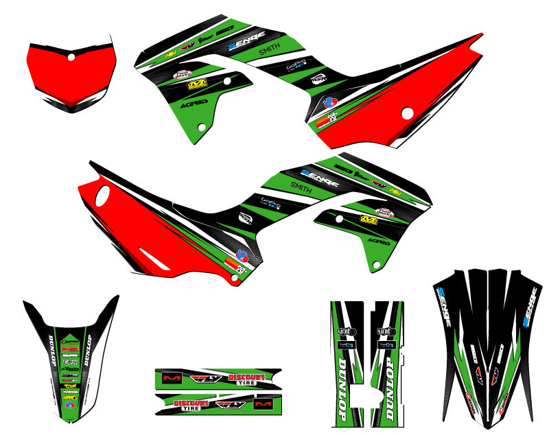 Kawasaki KLX 230R Dirt Bike Graphics Kit - VIGOR | SENGE GRAPHICS INC