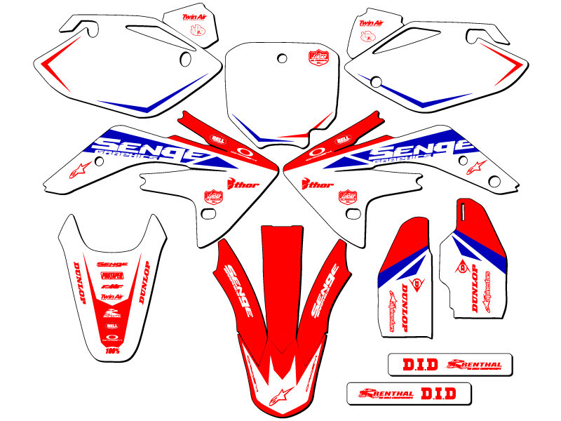 Honda CRF 150R Dirt Bike Graphics Kit - BINARY | SENGE GRAPHICS INC