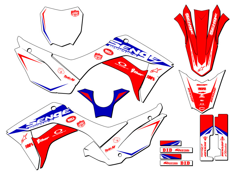 Honda CRF 110 Dirt Bike Graphics Kit - BINARY | SENGE GRAPHICS INC