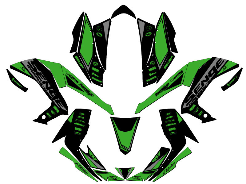 Kawasaki KFX 450R ATV Graphics Kit - BINARY | SENGE GRAPHICS INC