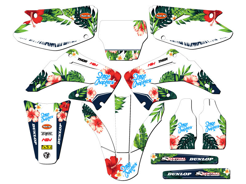 Honda CR 250R Dirt Bike Graphics Kit - TROPIC | SENGE GRAPHICS INC