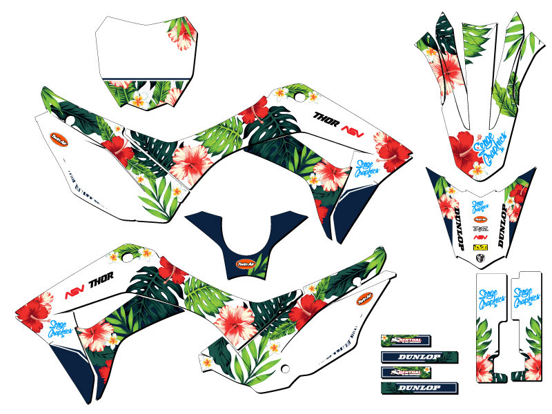 Honda CRF 110 Dirt Bike Graphics Kit - TROPIC | SENGE GRAPHICS INC