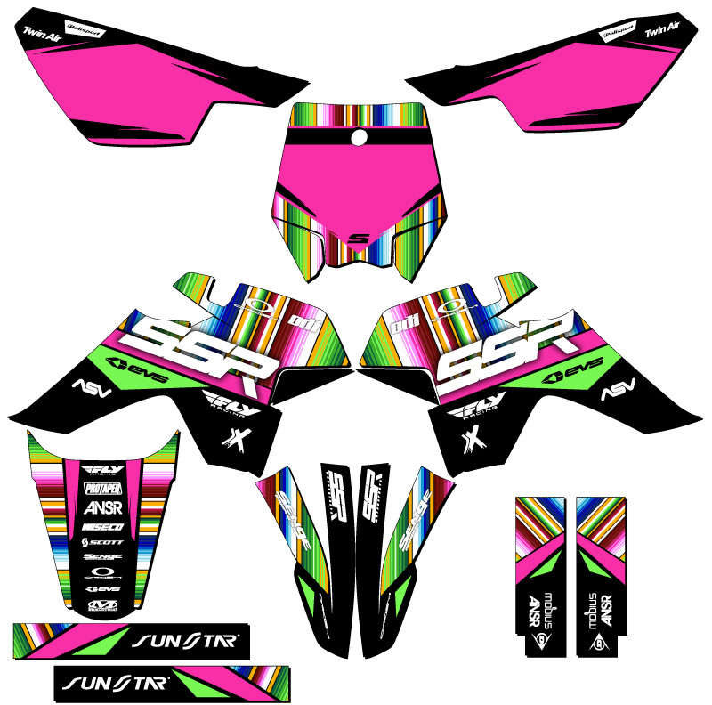 SSR SR 125 Dirt Bike Graphics Kit - SERAPE | SENGE GRAPHICS INC