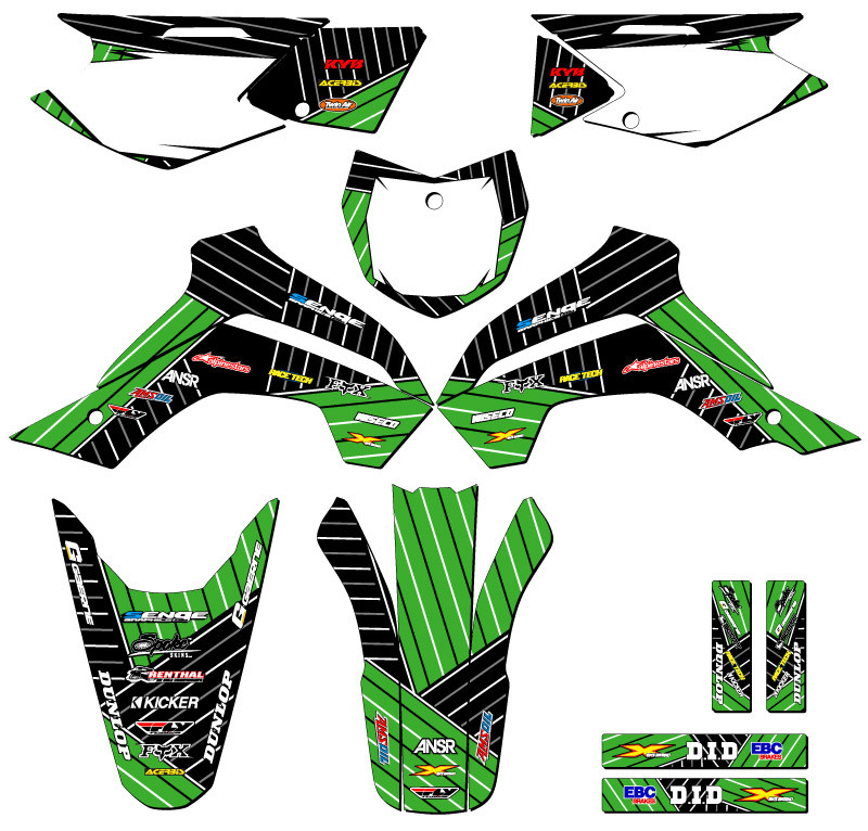 Kawasaki KLX 140G Dirt Bike Graphics Kit - RACE SERIES | SENGE GRAPHICS INC