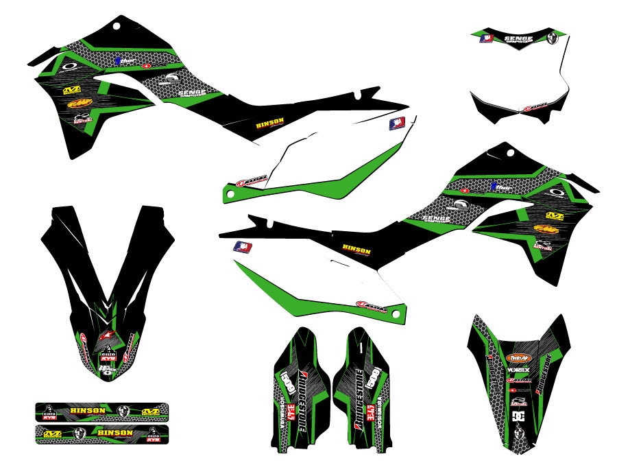 Kawasaki KLX 300R Dirt Bike Graphics Kit - PODIUM | SENGE GRAPHICS INC