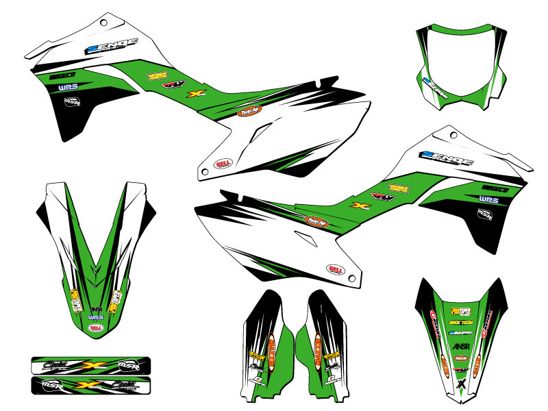 Kawasaki KLX 300R Dirt Bike Graphics Kit - VELOCITY | SENGE GRAPHICS INC