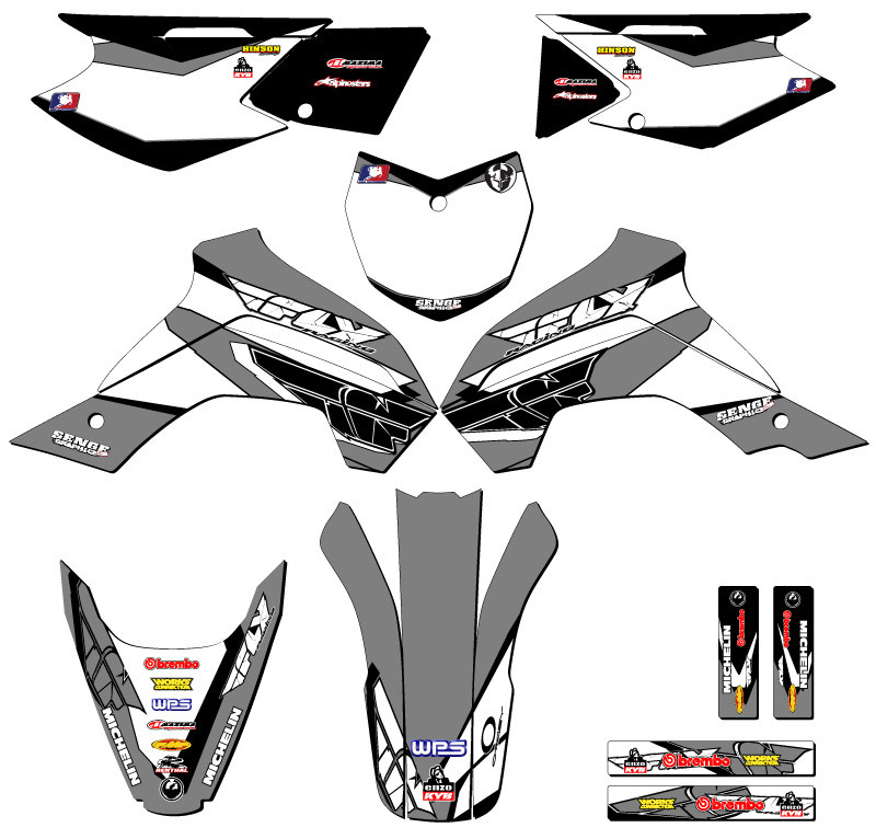 Kawasaki KLX 140 Dirt Bike Graphics Kit - 13 FLY | SENGE GRAPHICS INC