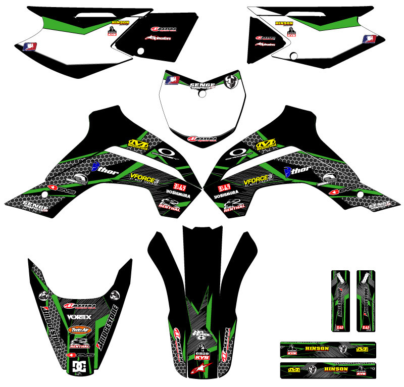 Custom Dirt Bike Graphic Kits For Kawasaki KLX 140 | Order Now | Senge ...