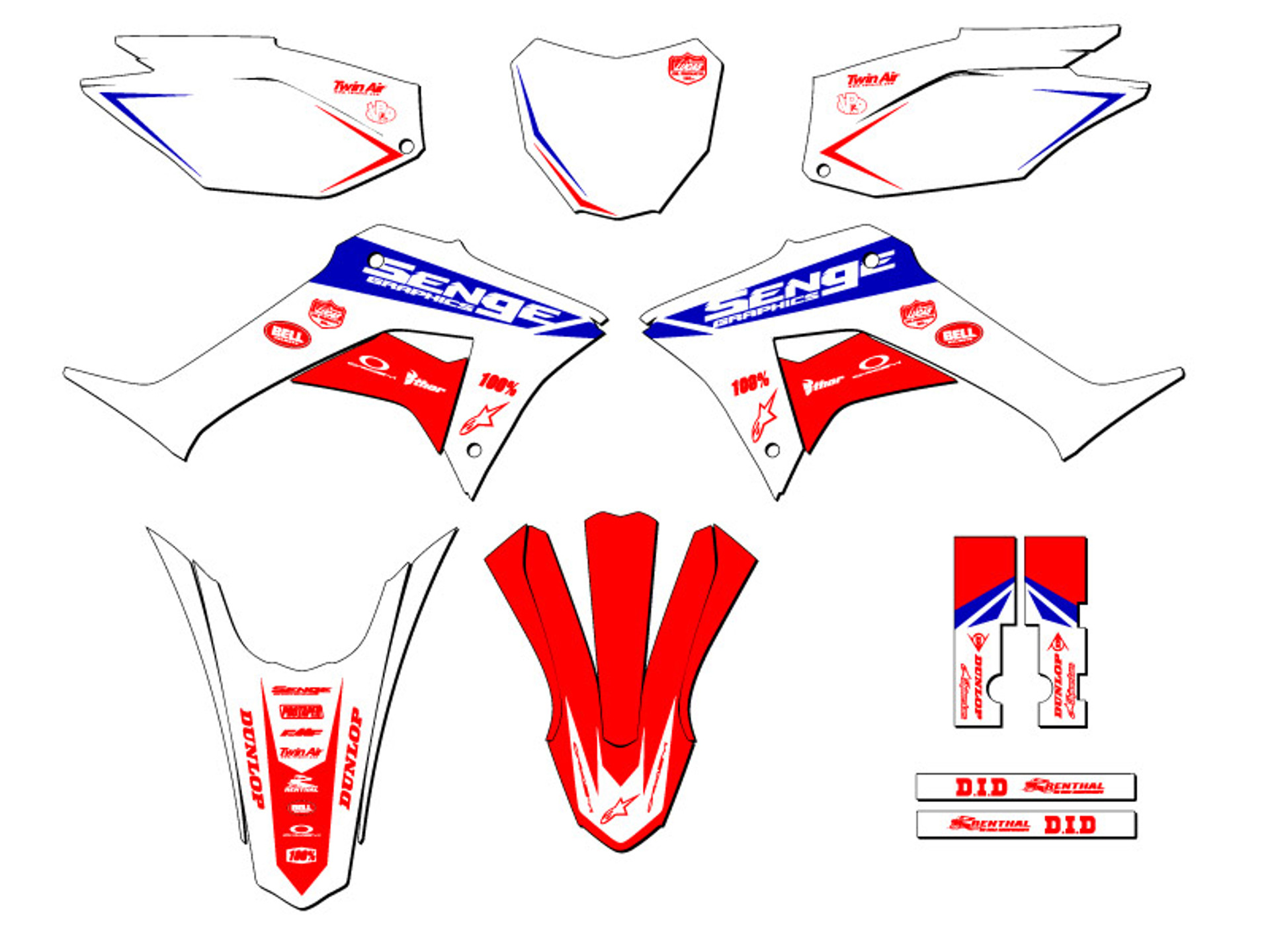 HONDA DIRT BIKE GRAPHICS KITS | SENGE GRAPHICS