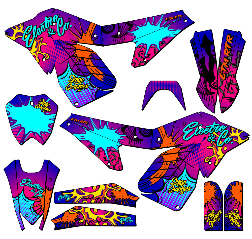 Custom Dirt Bike Graphic Kits For Electro & Co ETM RTR | Order Now ...
