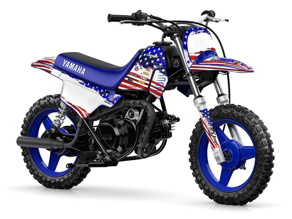 Yamaha PW 50 Dirt Bike Graphics Kit - MERICA | SENGE GRAPHICS INC