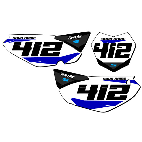 Yamaha Ttr 125 Custom Mx Number Plate Graphics Kits Senge Graphics
