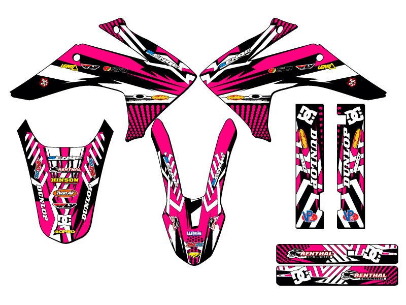 2015-2020 (with Headlight) CRF 230 F MAYHEM Pink Senge Graphics Kit ...