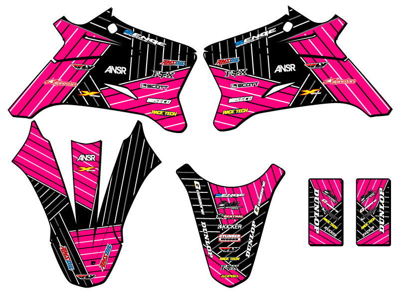 2008-2022 TTR 110 RACE SERIES Pink Senge Graphics Kit Compatible with ...