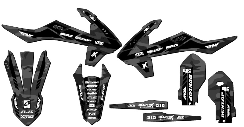 2021-2023 MC 85 APACHE Grey Senge Graphics Kit Compatible with GASGAS ...