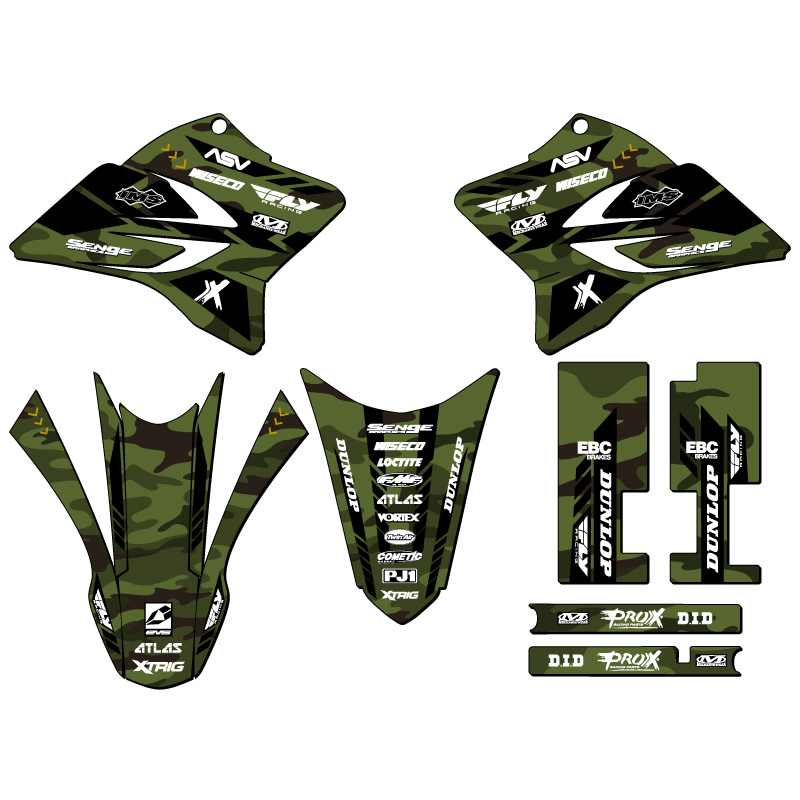 2005-2022 TTR 230 APACHE Green Senge Graphics Kit Compatible with ...